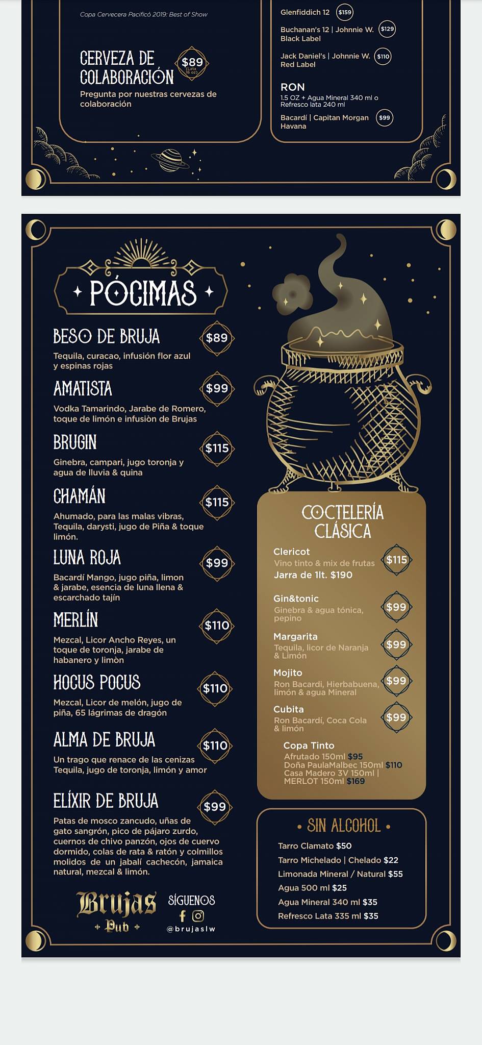 Carta de Brujas Pub, Saltillo