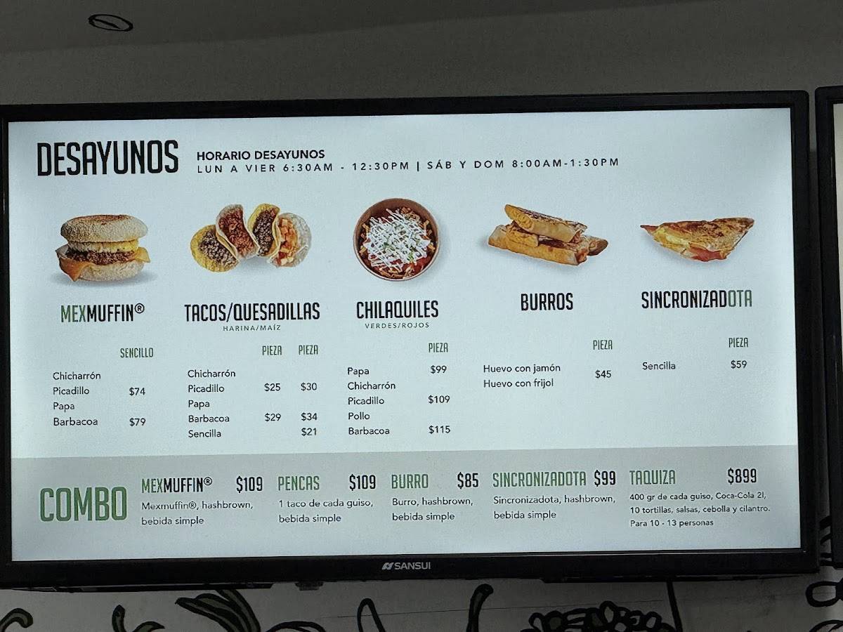 Carta del restaurante Las Pencas, Saltillo