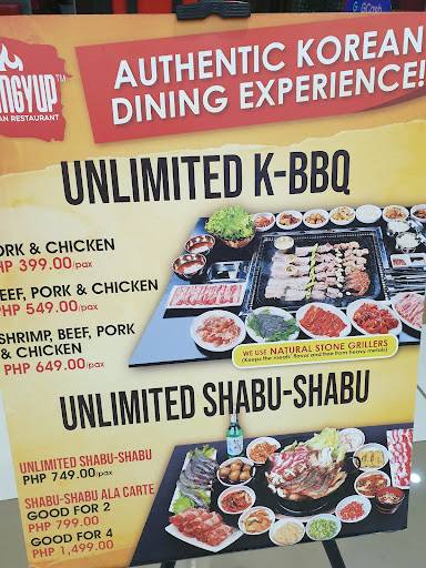 Menu at Samgyup Korean Restaurant - SM City Novaliches, Quezon City