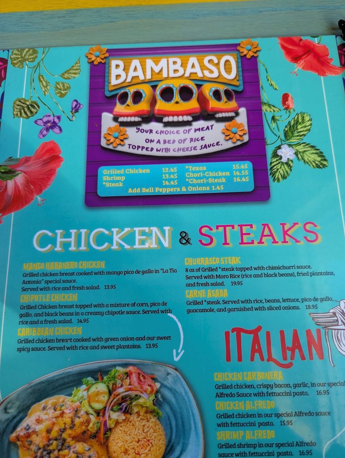 Menu at San Andres Mexican Restaurant, Monroe