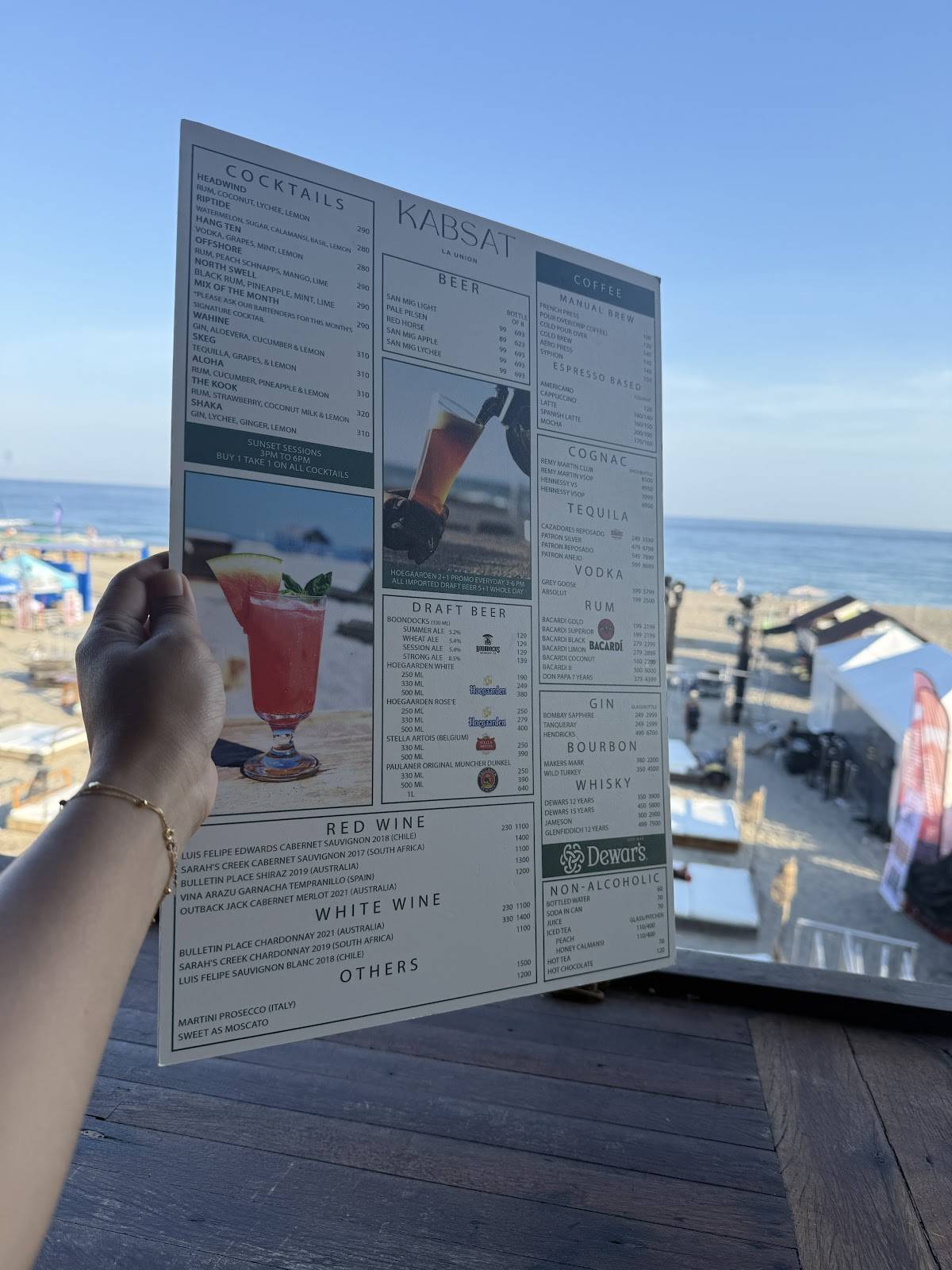 Menu at Kabsat La Union restaurant, San Juan