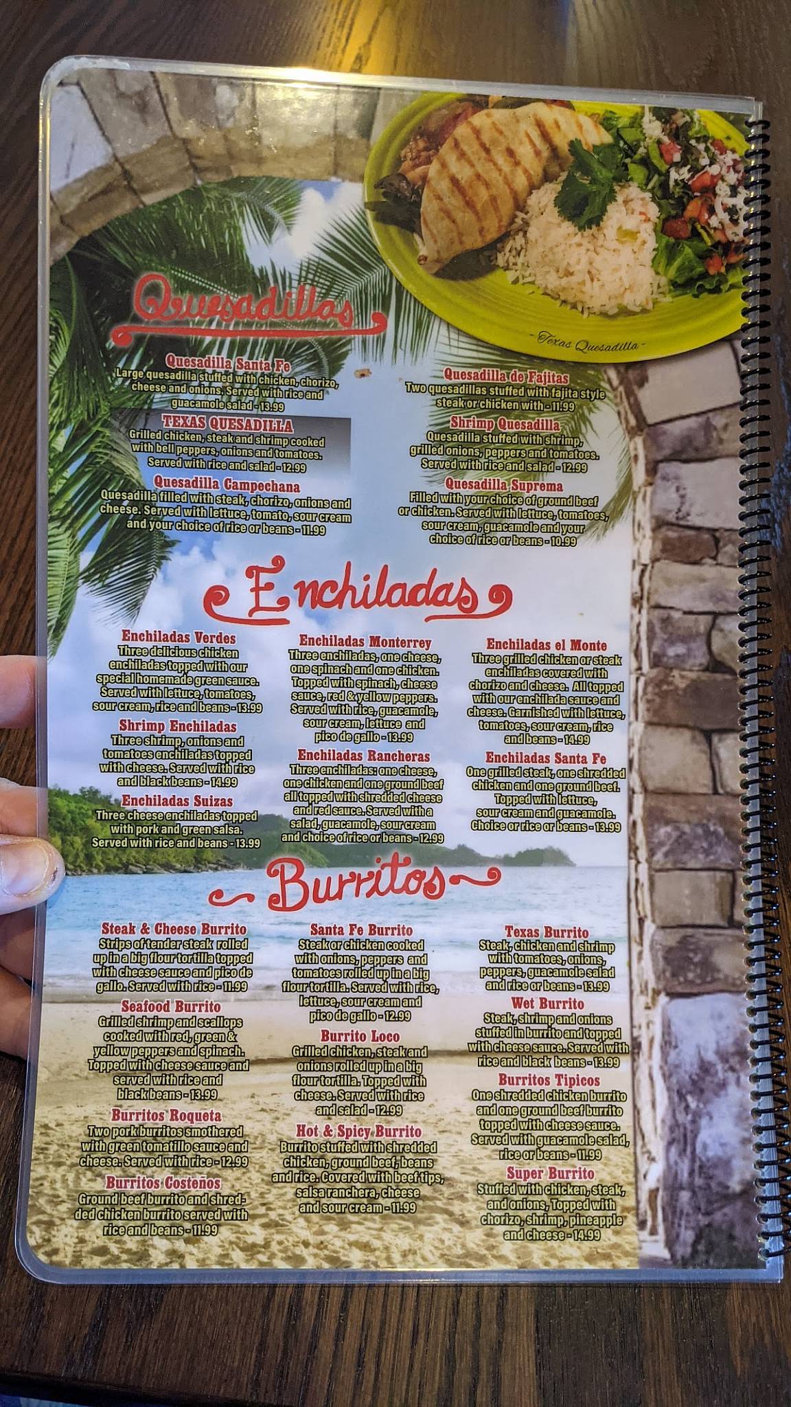 Menu at Santa Fe Restaurant & Bar, Dyer