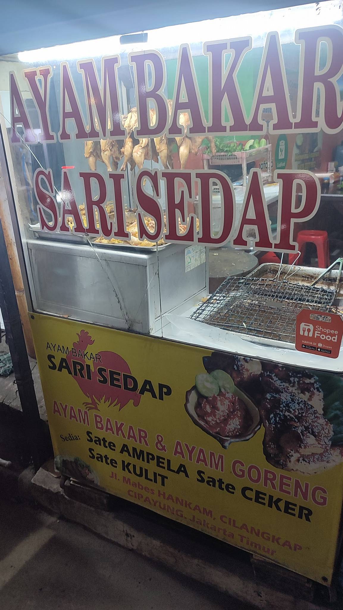 Menu at Sari Sedap restaurant, East Jakarta