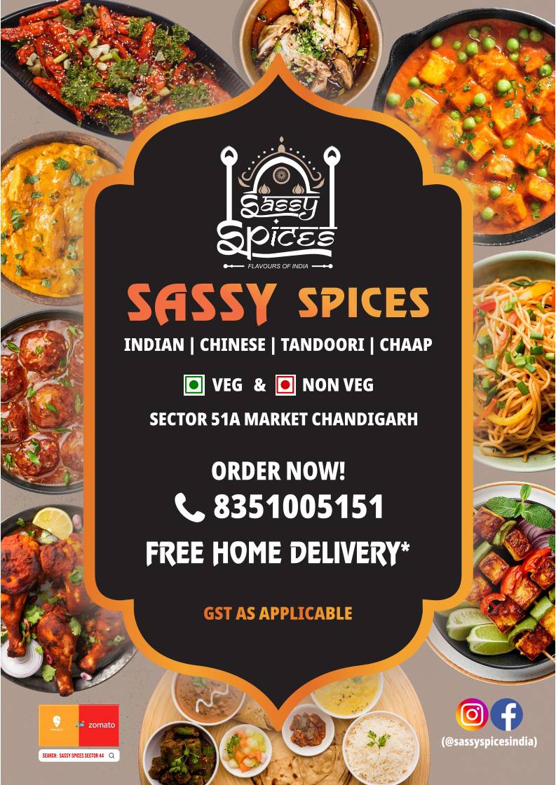 Menu at Sassy Spices, Chandigarh