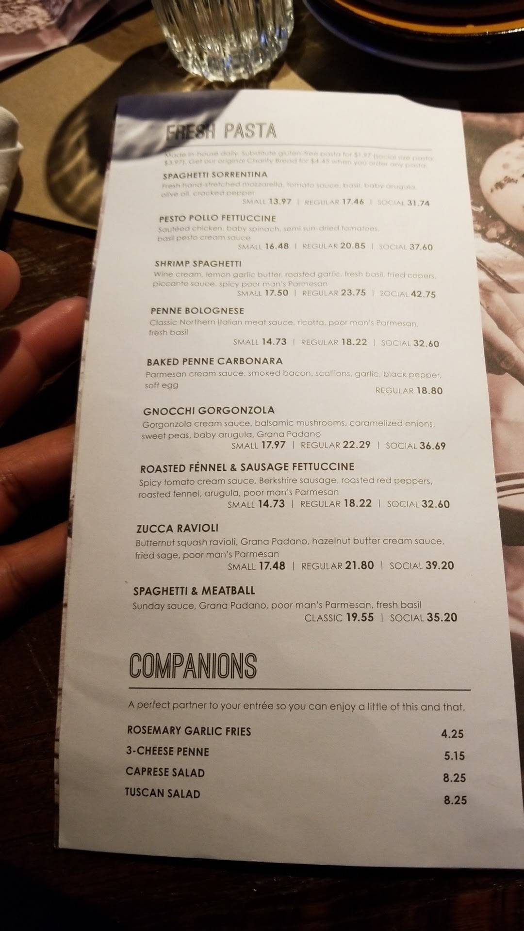 Menu at Scaddabush Italian Kitchen & Bar Vaughan, Toronto, 20 Colossus Dr