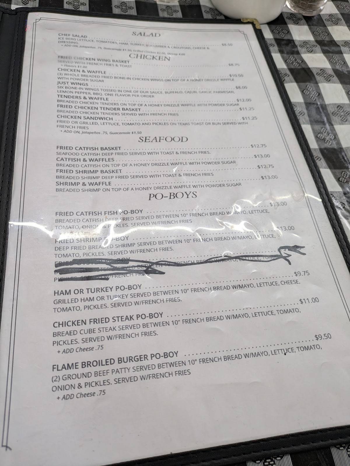 Menu at Scales Cafe, McDade