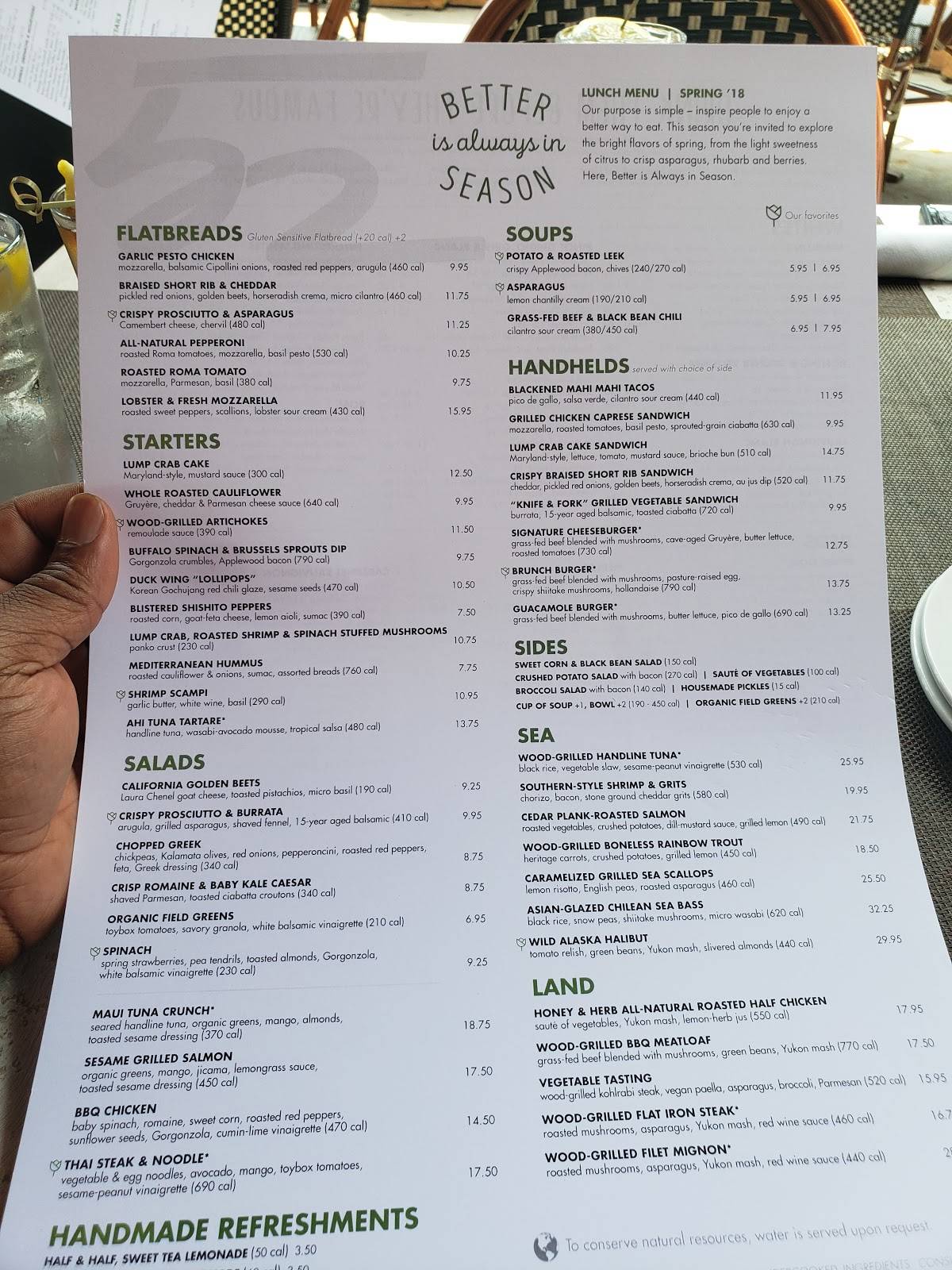 Menu at Seasons 52 pub & bar, Dunwoody, 90 Perimeter Center W