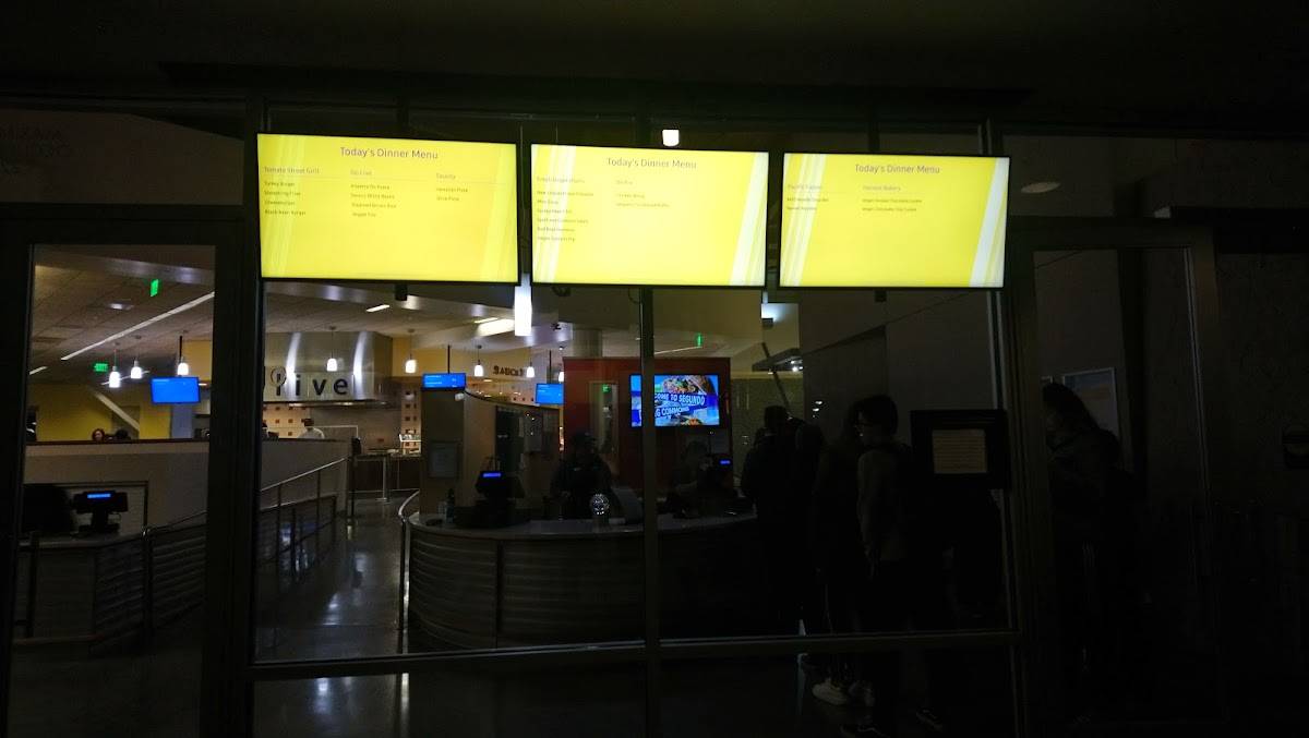 Menu at Segundo Dining Commons cafeteria, Davis