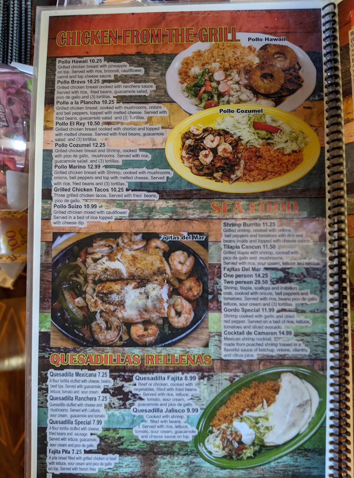 Menu at Señor Barrigas Mexican Restaurant-Mound City, Mound City