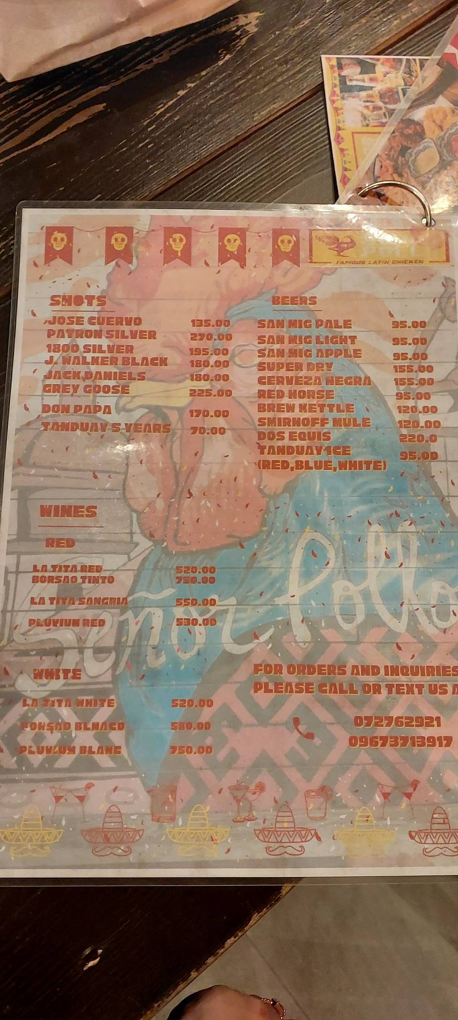 Menu at Señor Pollo - Banawe restaurant, Quezon City