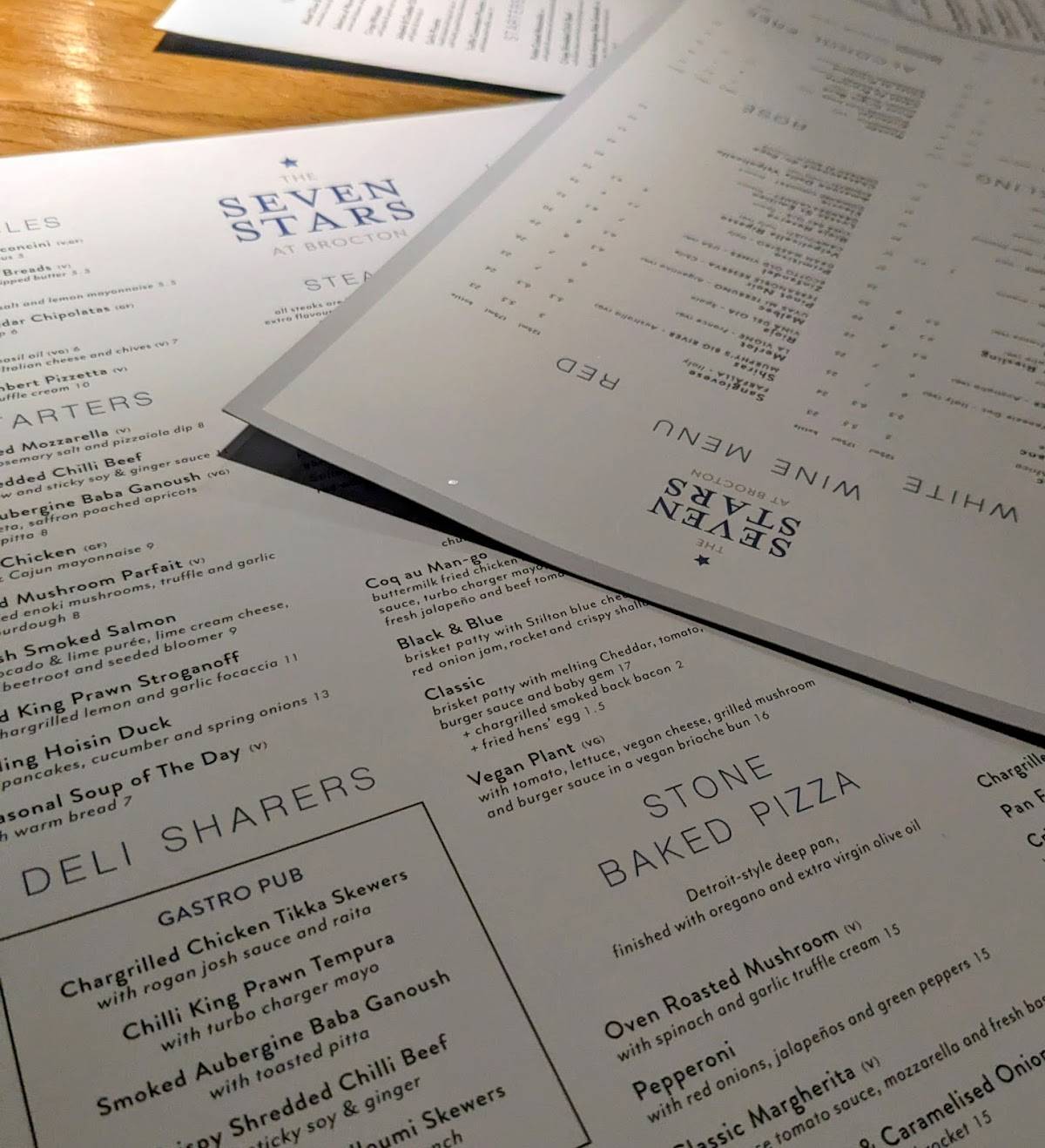 Menu at Seven Stars pub & bar, Stafford, Cannock Rd