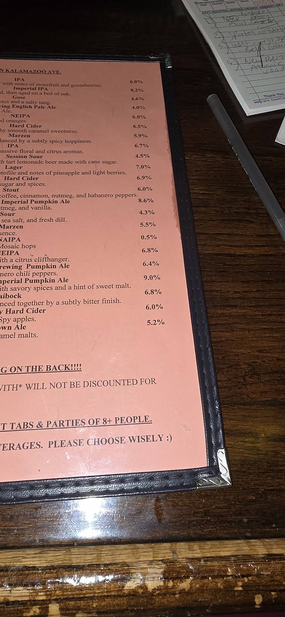Menu at Shakespeare's Pub, Kalamazoo