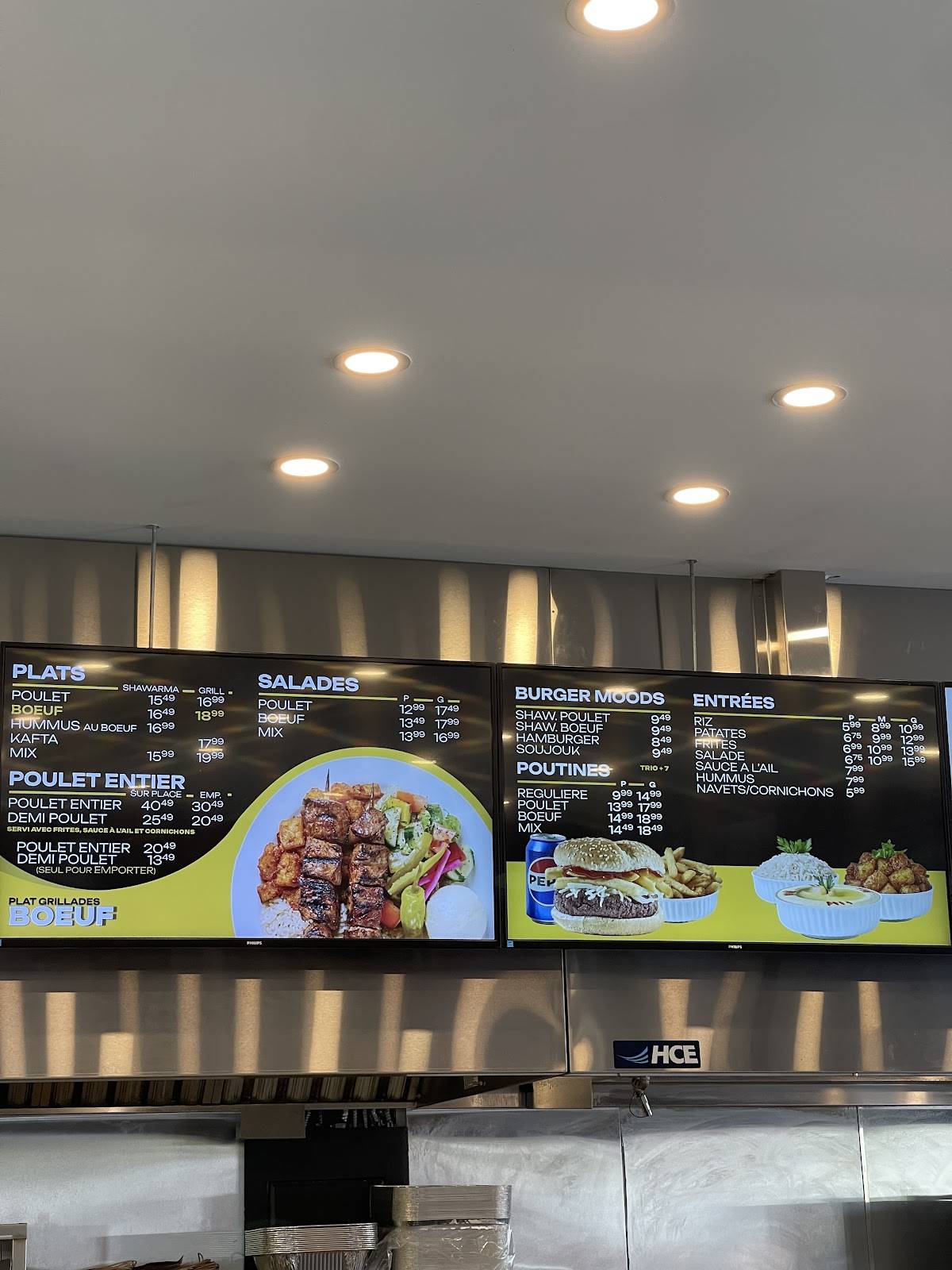 Menu at Shawarma Moods Concorde E. restaurant, Laval