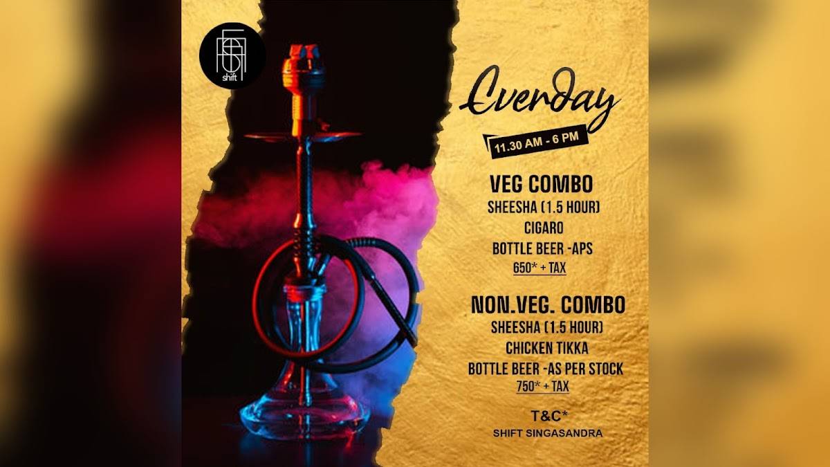 Menu at Shift Lounge - Singasandra, Bengaluru
