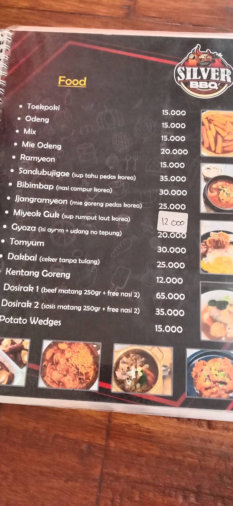 Menu at Silver BBQ Purbalingga, Purbalingga