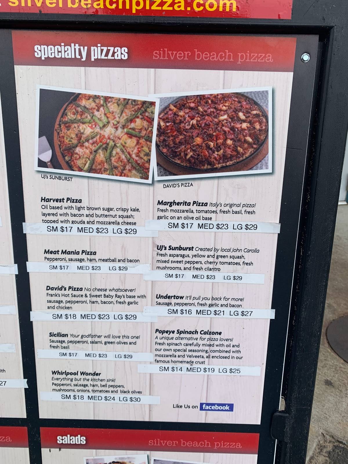 Menu at Silver Beach Pizza pizzeria, Saint Joseph, 410 Vine St