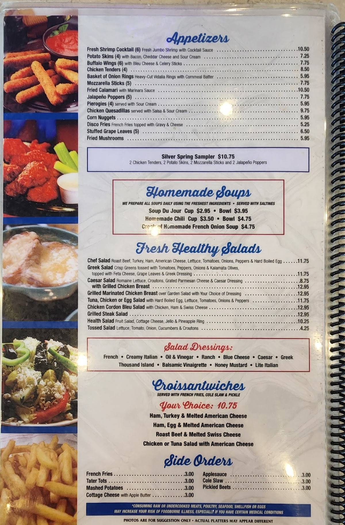 Menu at Silver Spring Diner restaurant, Mechanicsburg