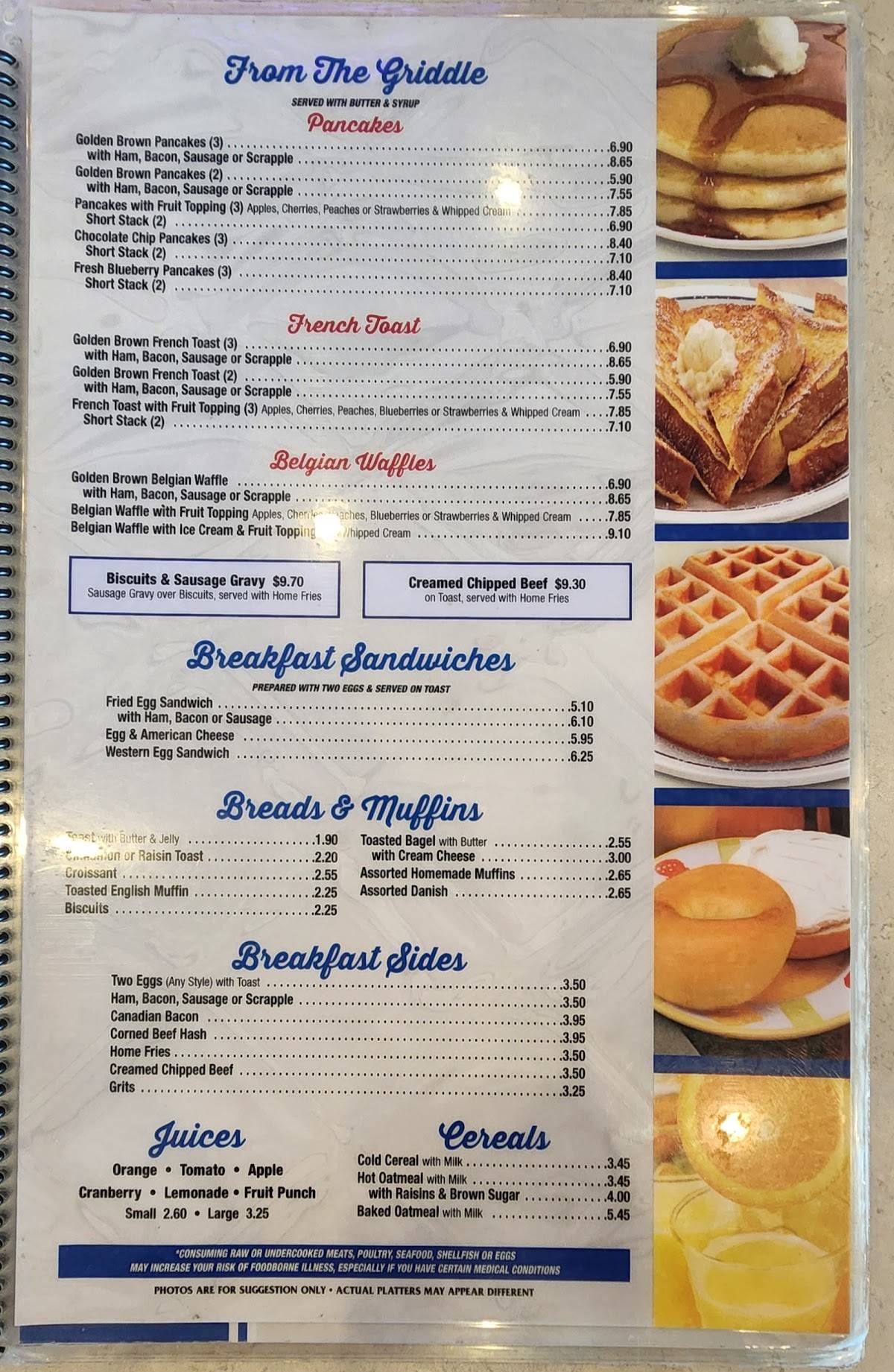 Menu at Silver Spring Diner restaurant, Mechanicsburg