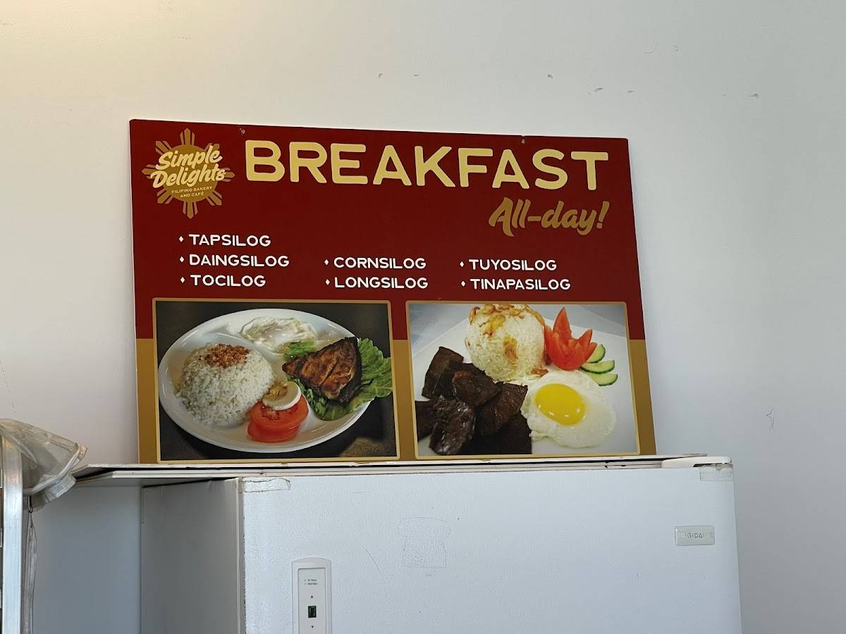 Menu at Simple Delights Filipino Bakery & Cafe, Morton Grove