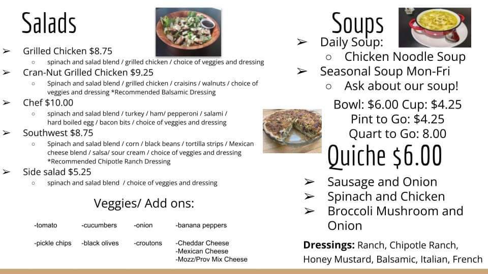 Menu at Simply Cinnamon cafe, Bolivar