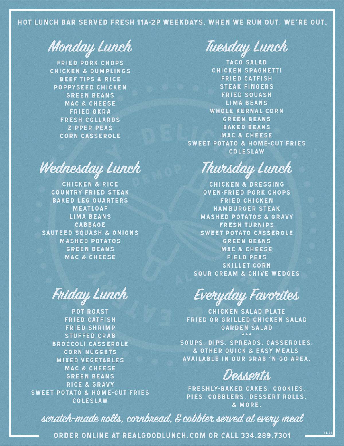 Menu at Simply Delicious Bakery & Eatery, Demopolis