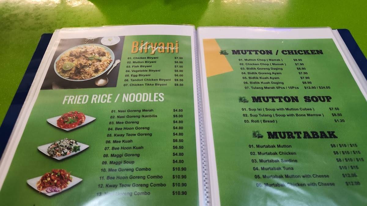 Menu at Al Mubin Restaurant - Ang Mo Kio, Singapore