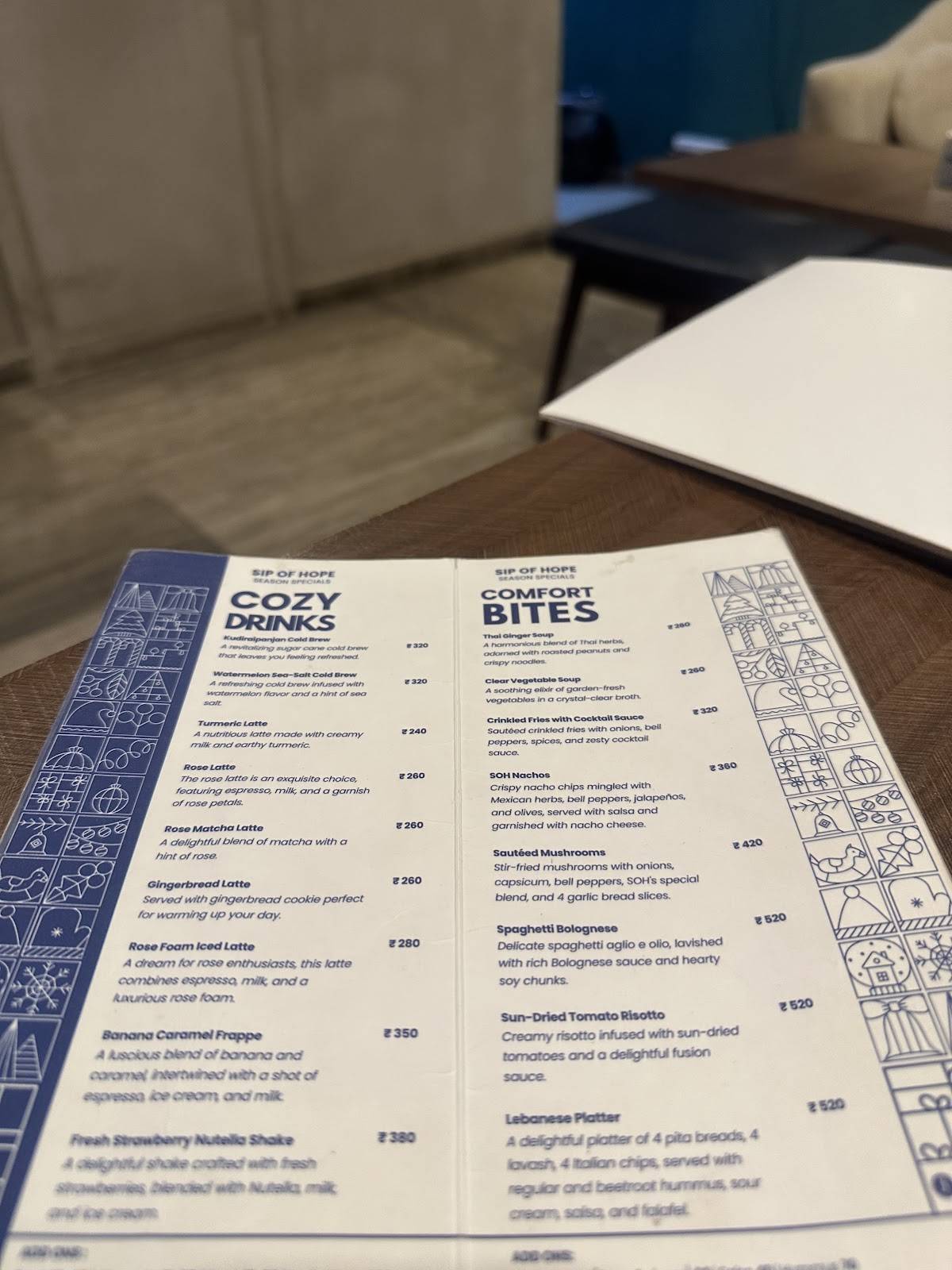 Menu at Sip Of Hope - The Coffee House, Ahmedabad