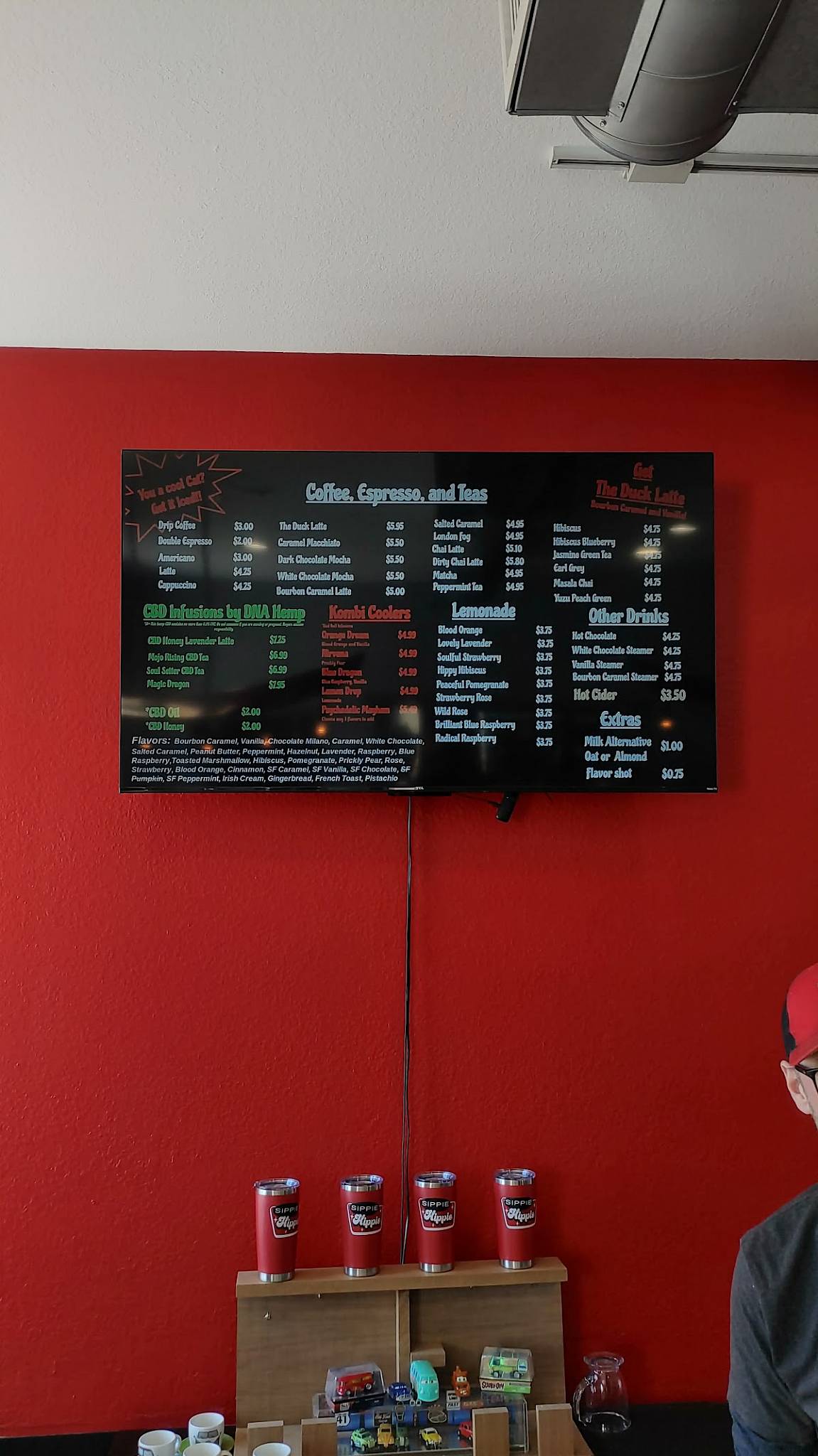 Menu at Sippie Hippie, Slinger