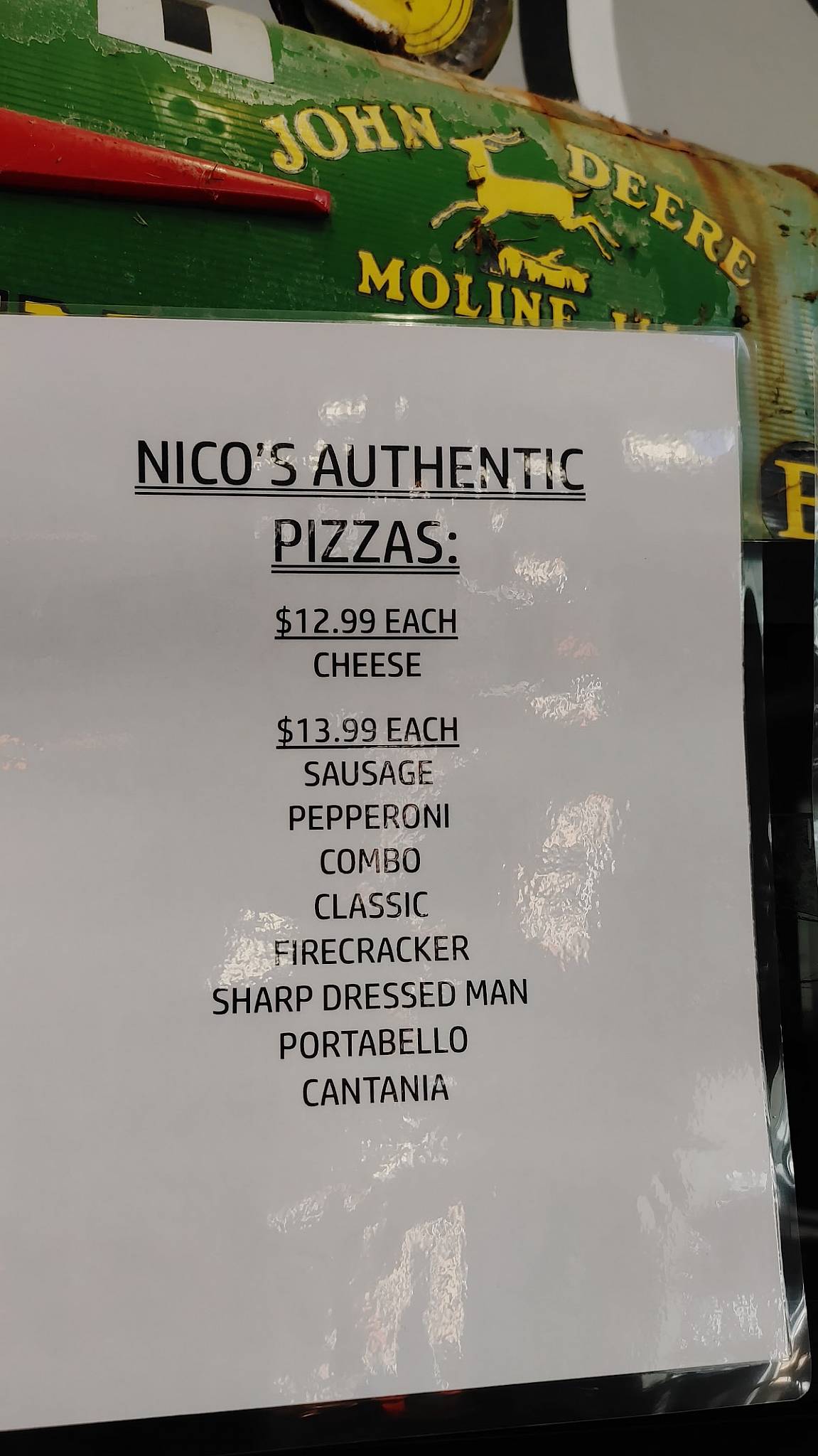 Menu at Sippie Hippie, Slinger