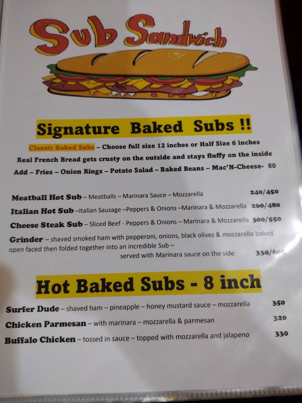 Menu at Sit-n-Bull pub & bar, Olongapo, 58 RH 5 National Hwy