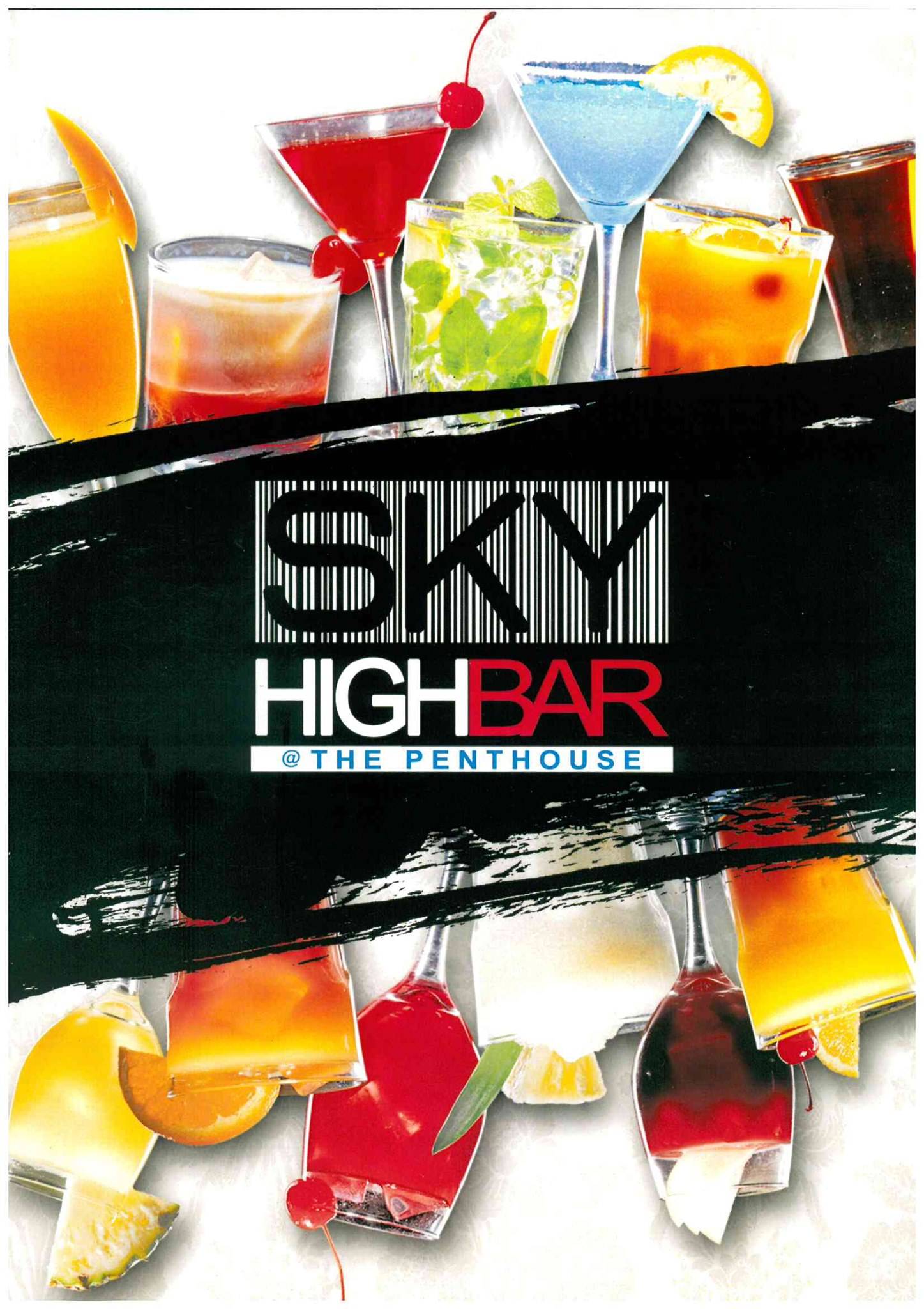 Menu at Sky High Bar, Pasig