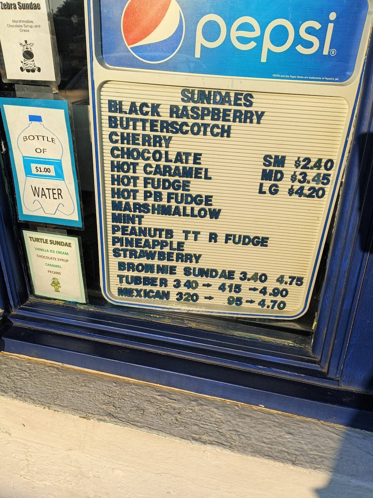 Menu at Smethport Drive In restaurant, Smethport, 95 Marvin St