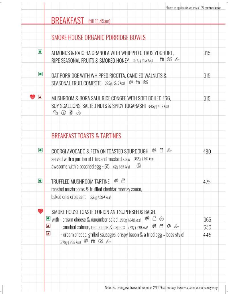 Menu at Smoke House Deli Nesco, Mumbai