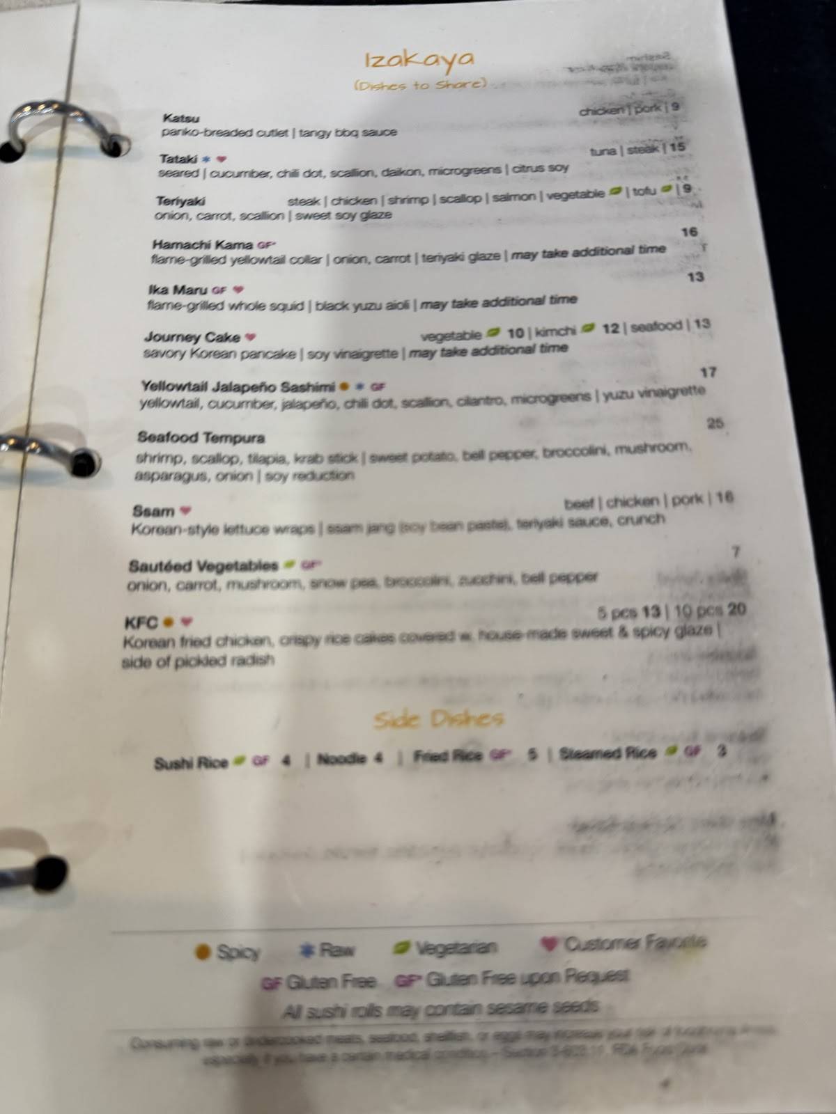 Menu at Soi Bistro restaurant, Fort Walton Beach