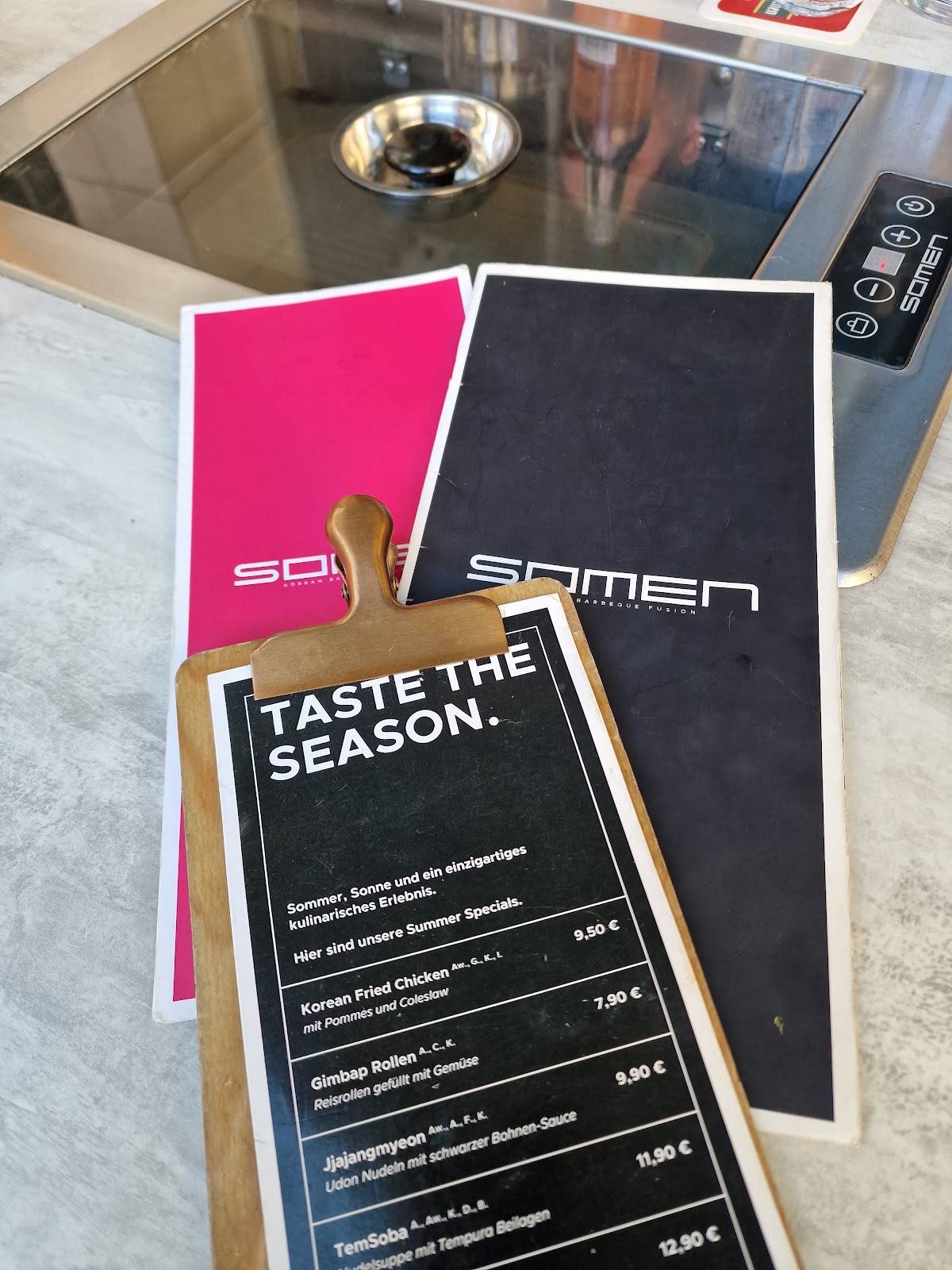 Menu at Somen Korean BBQ Fusion, Dresden