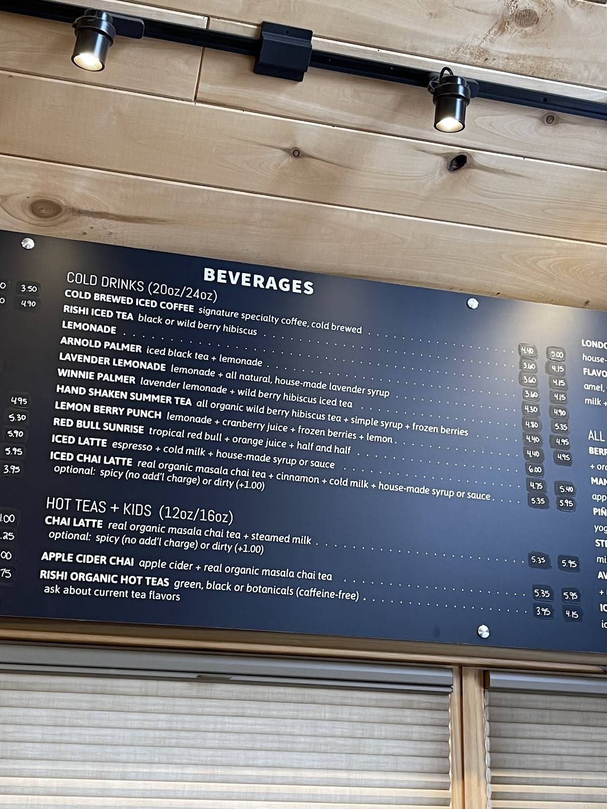 Menu at Tiny Timbers Resort & Coffee Bistro cafe, South Fork