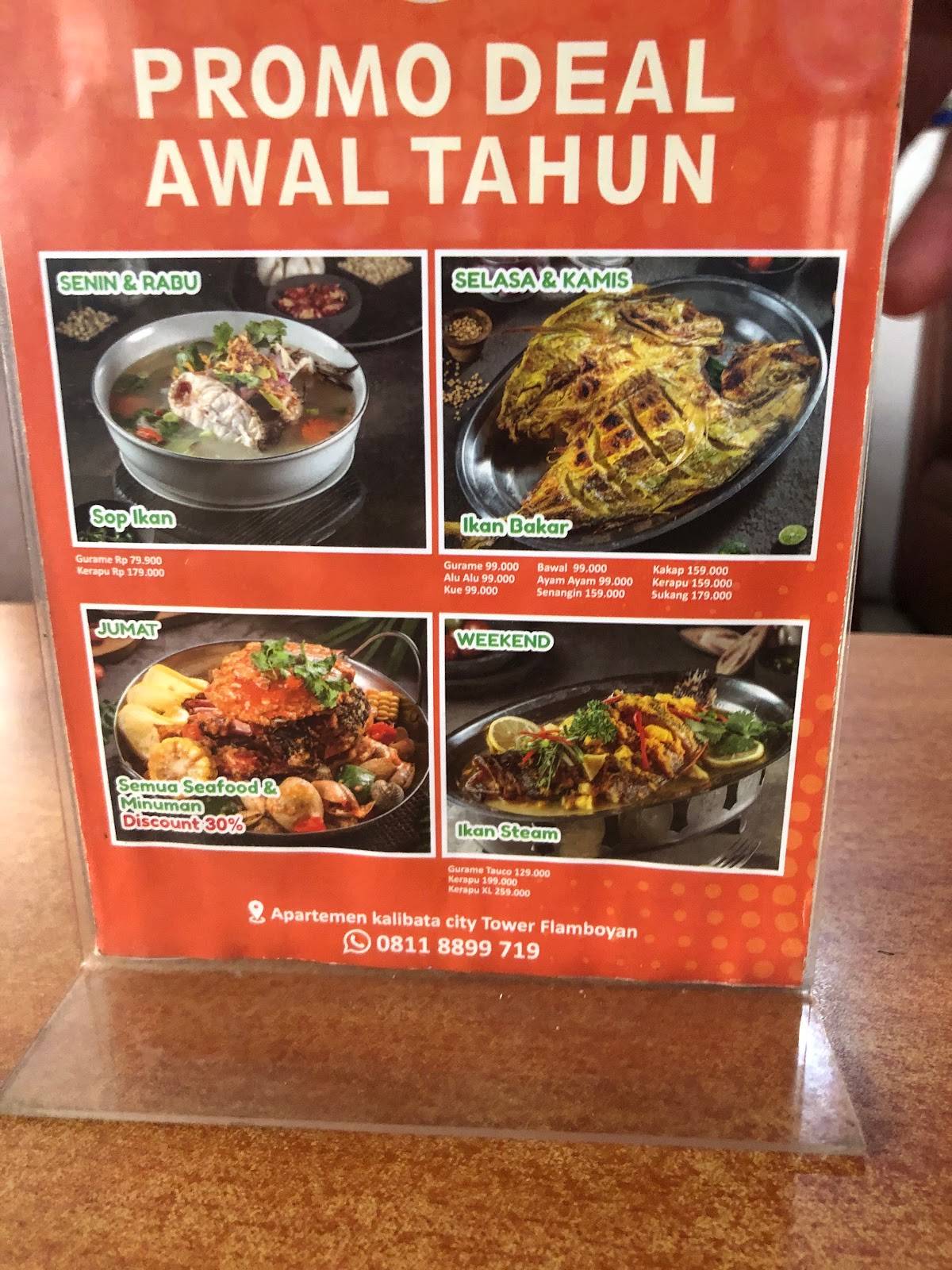 Menu at Teras Koering Live Seafood, Kalibata City restaurant, South Jakarta