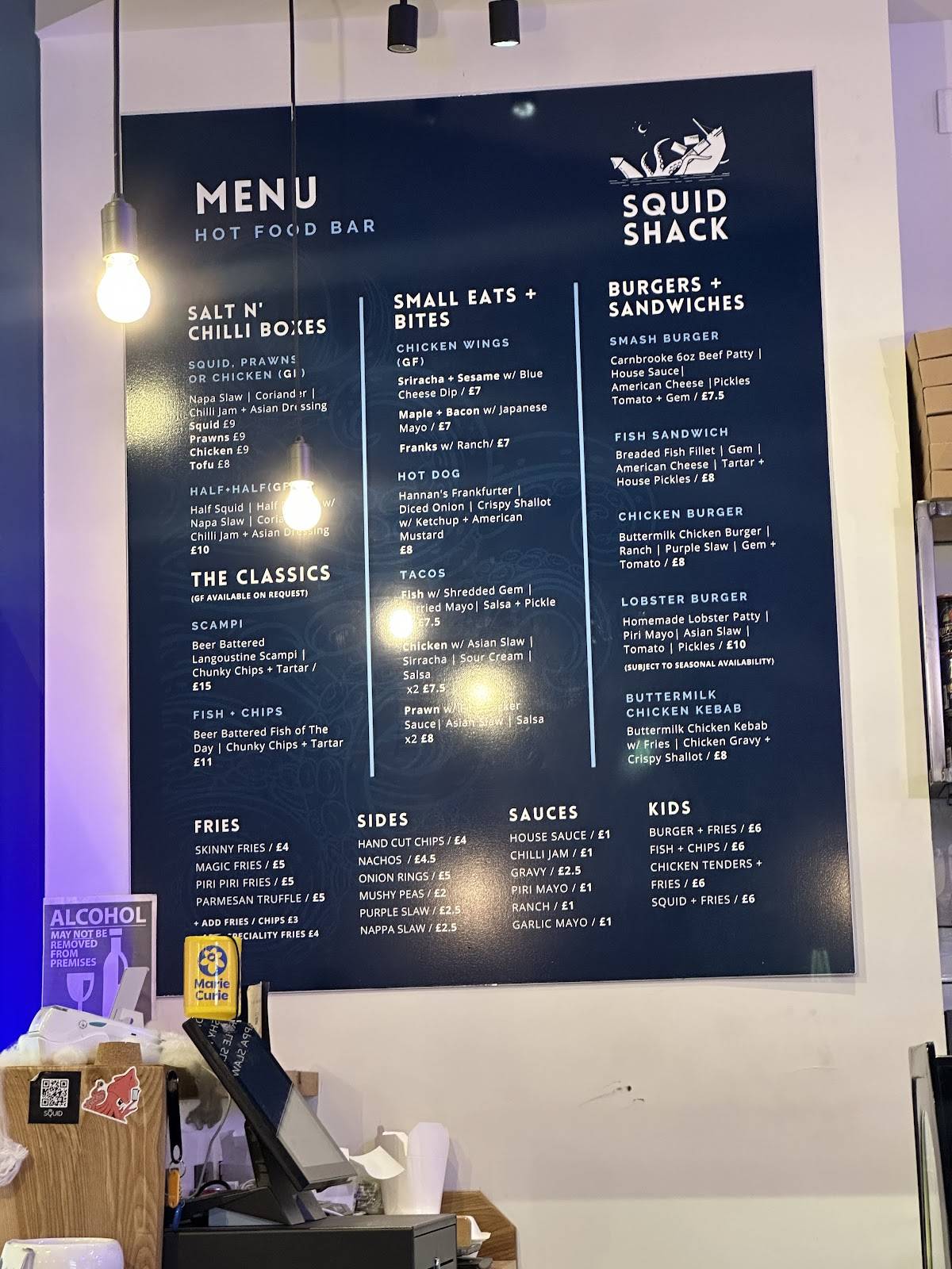Menu at Squid Shack - Ballyhackamore restaurant, Belfast