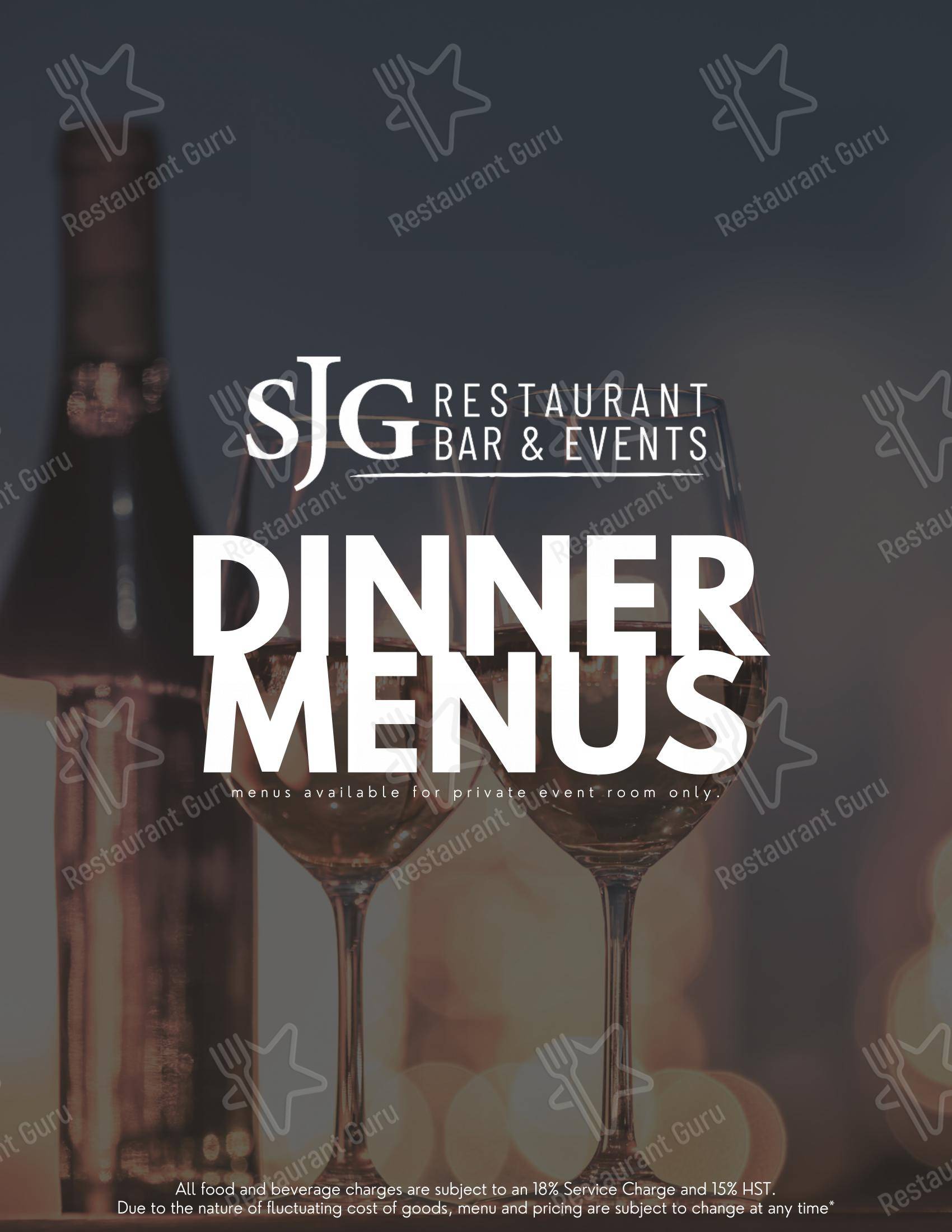 Menu at St. James Gate - Fredericton restaurant, Fredericton