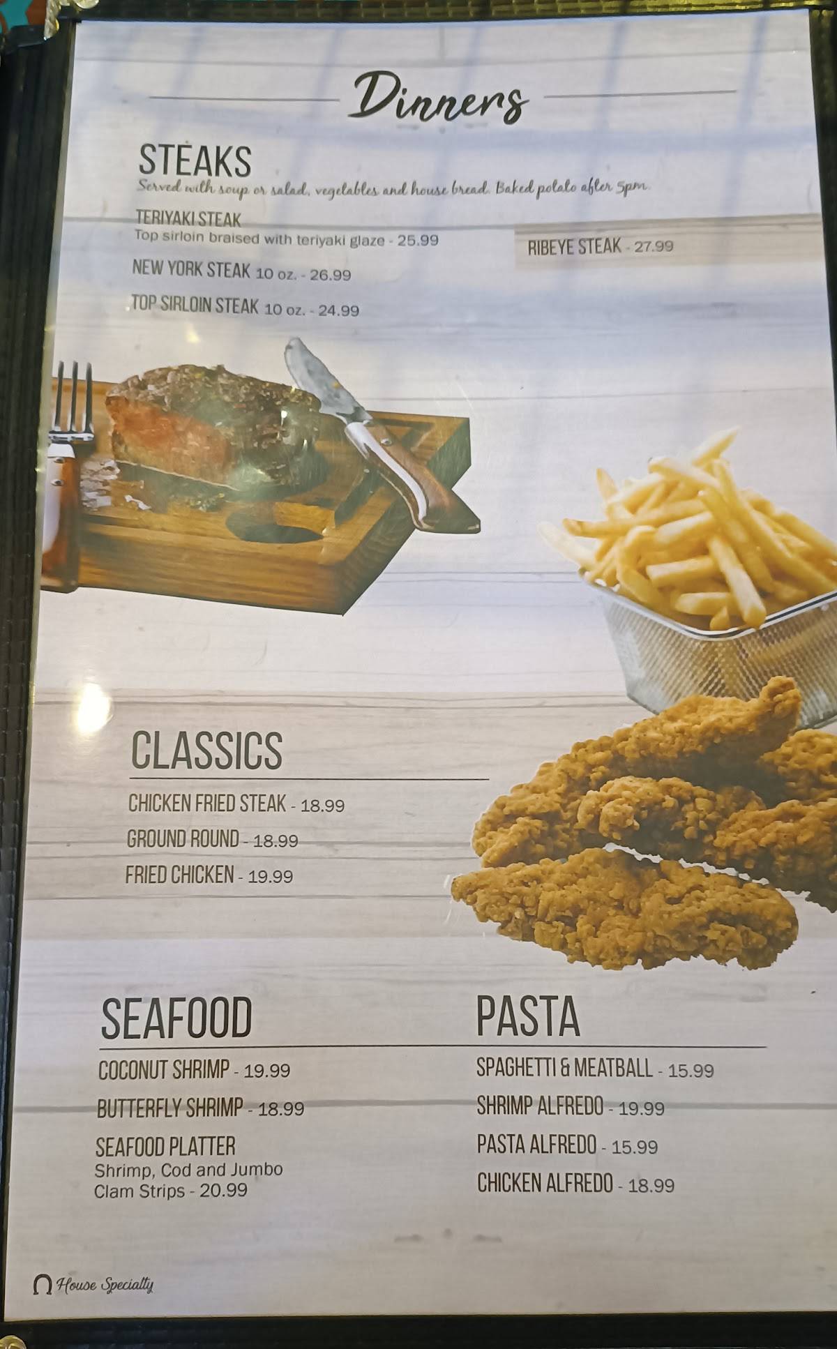 Menu at Stage Stop Cafe, Tonopah, S Main St #488