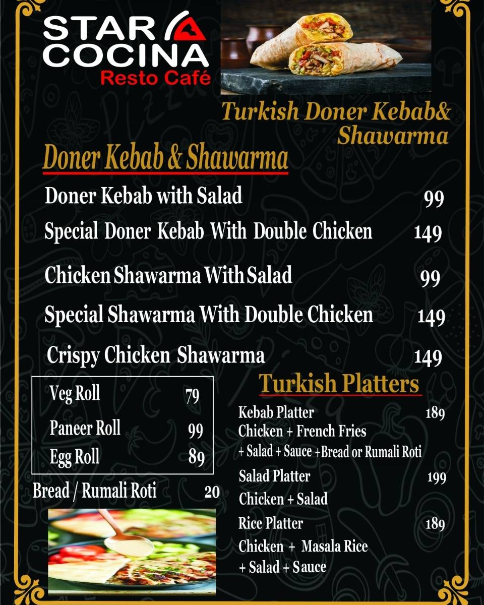 Menu at Star Cocina Resto Cafe, Hyderabad