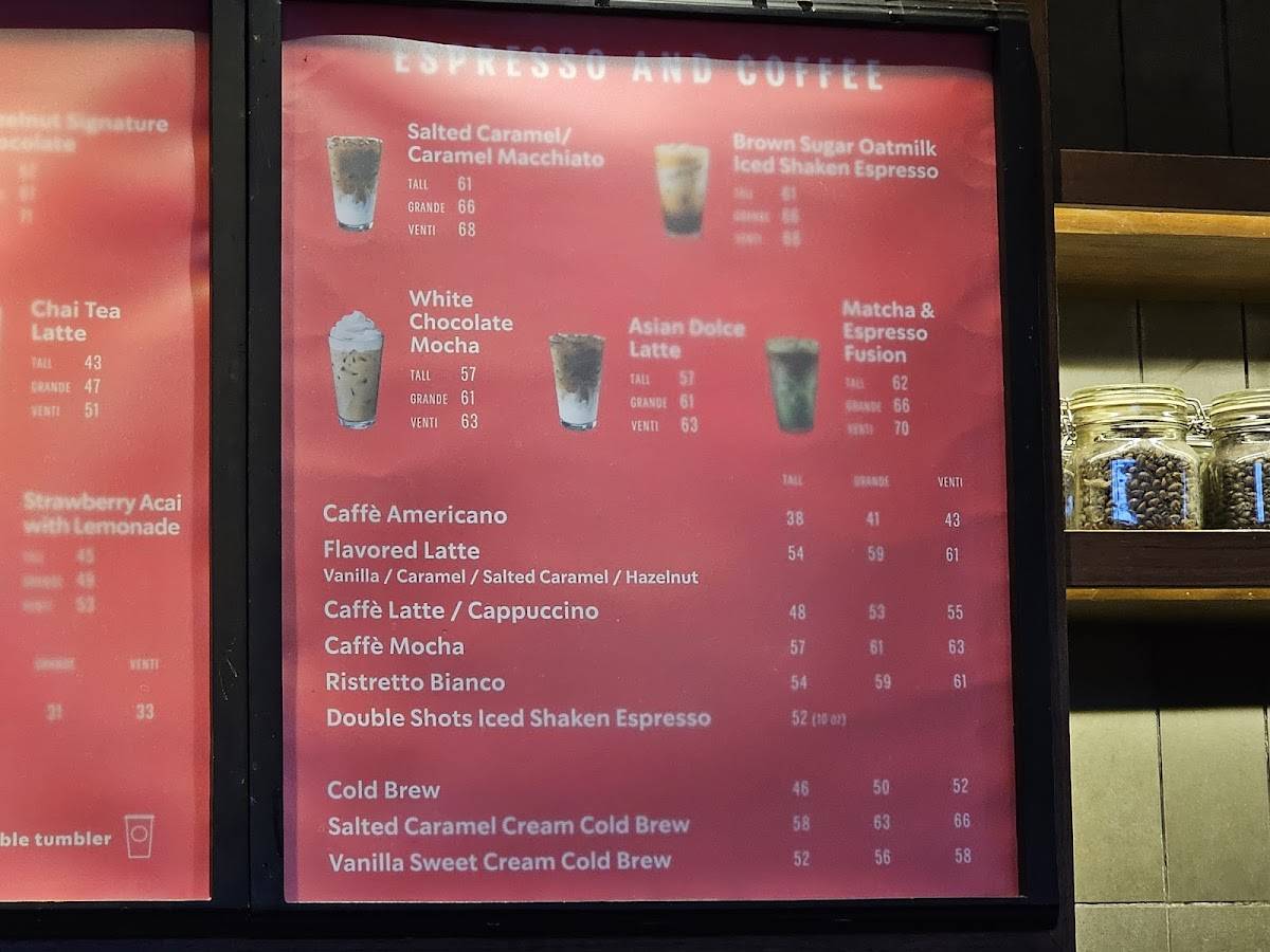 Menu at Starbucks Cilegon Center Mall, Cilegon, X3G9+3W4