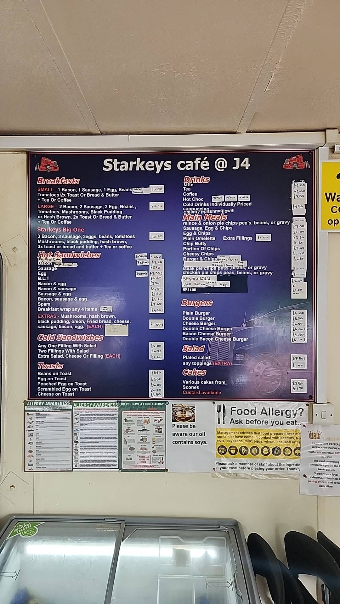 Menu at Starkeys Café @ J4 cafe, Broughton