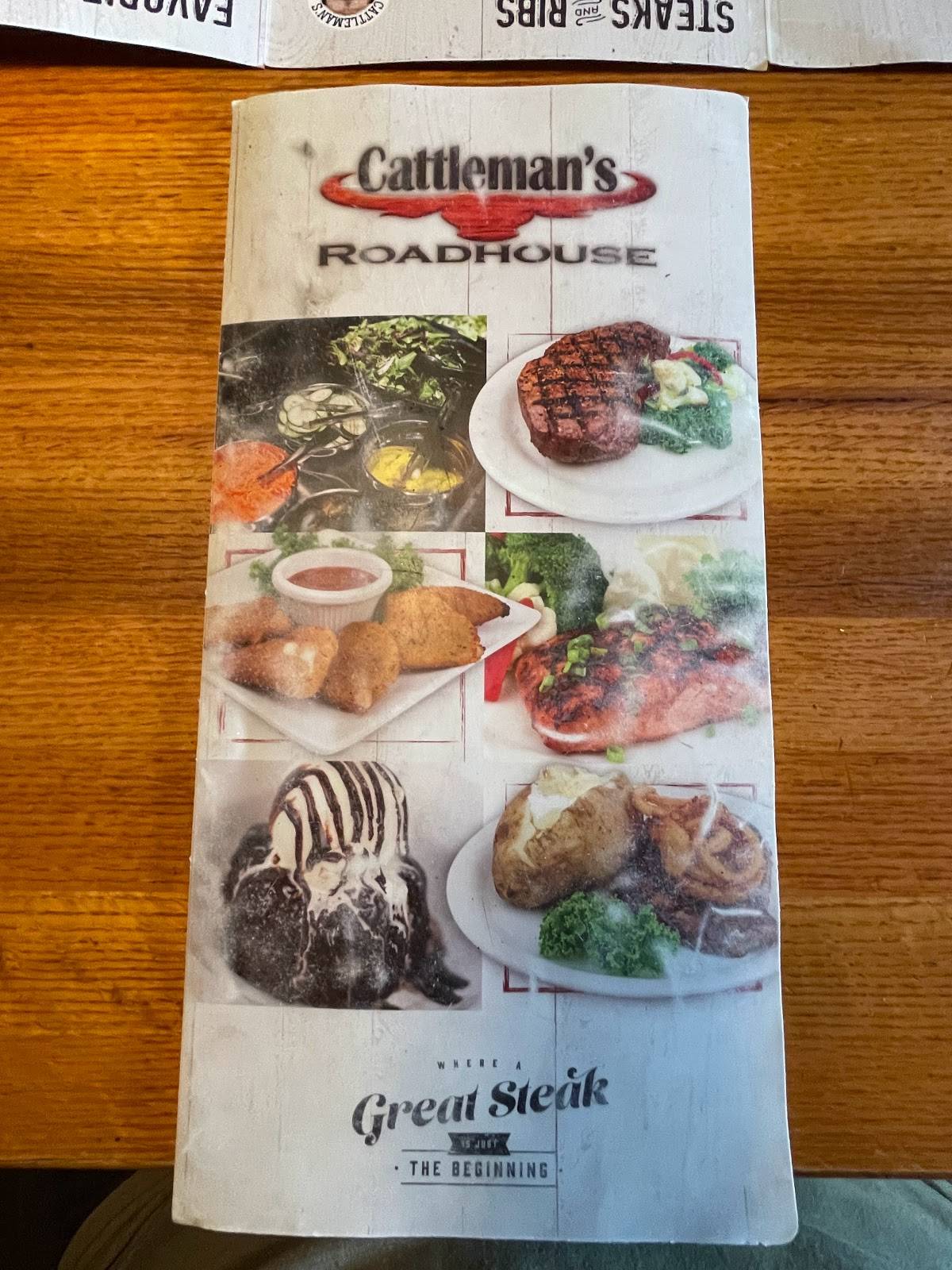 Menu at Cattleman's Roadhouse steakhouse, Mount Sterling