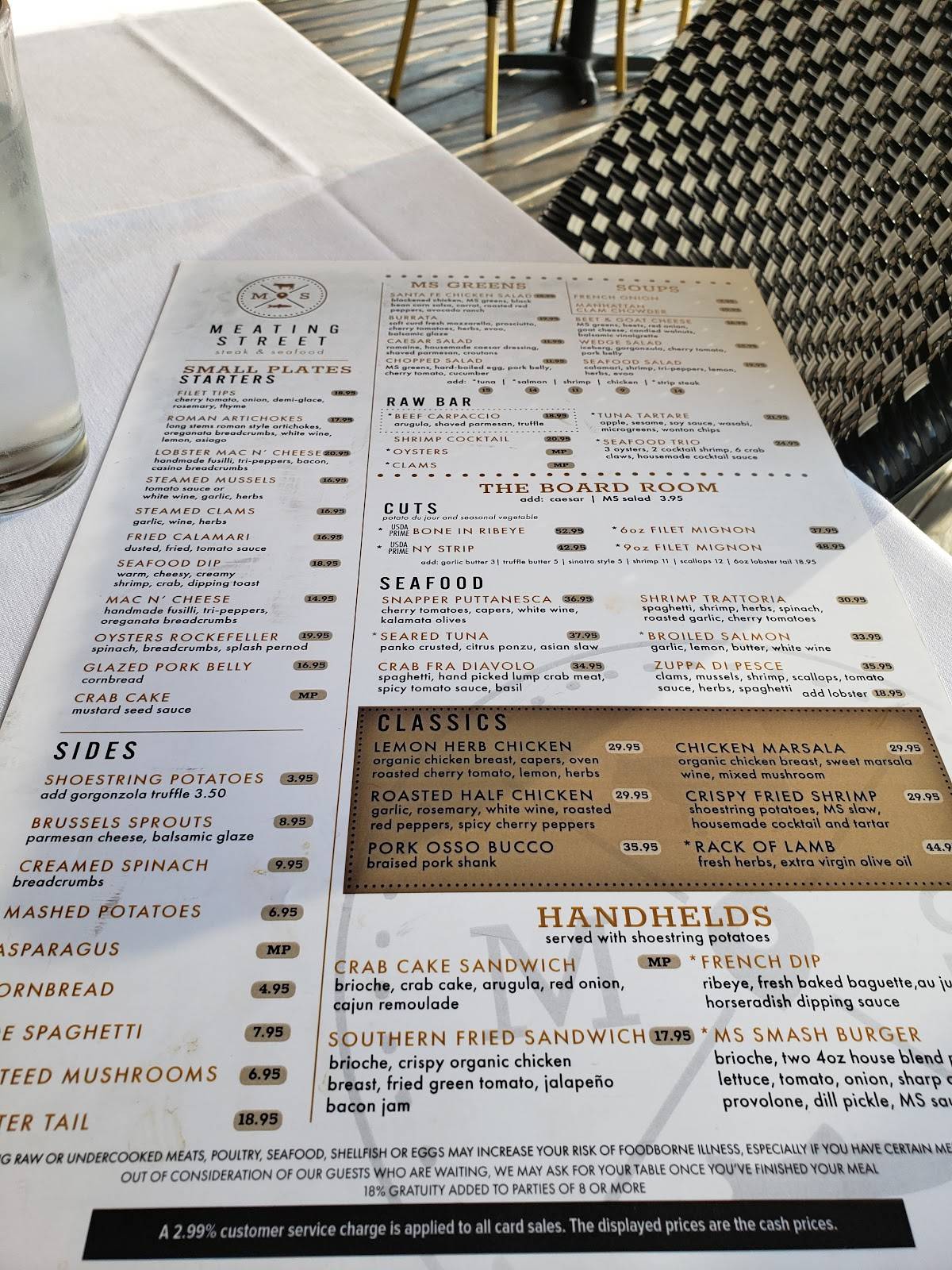 Menu at Meating Street Seafood & Steakhouse, Port St. Lucie