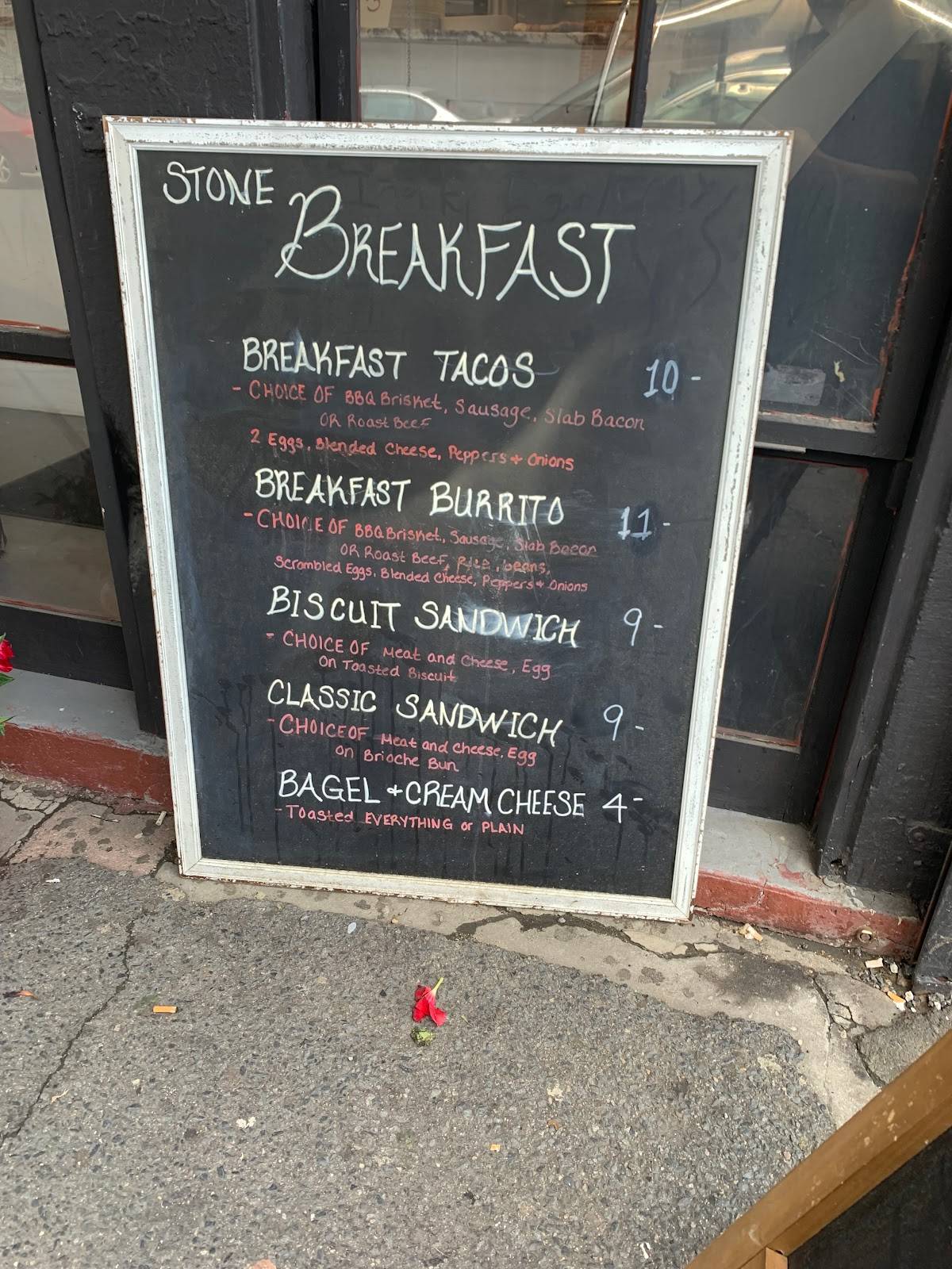 Menu at Stone Deli restaurant, Boston