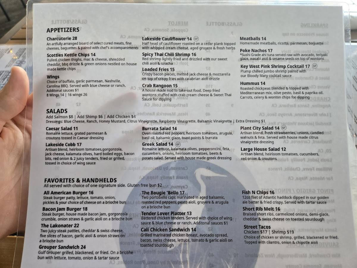 Menu at Stonewater Grill pub & bar, Land O' Lakes