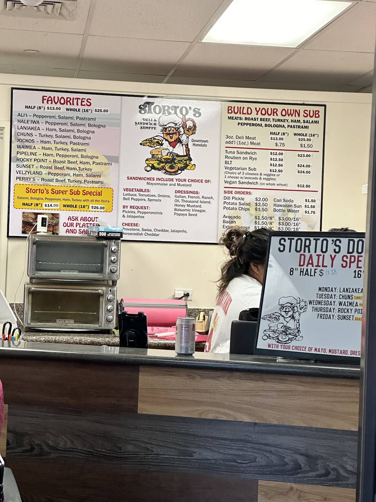 Menu at Storto's Deli & Sandwich Shoppe restaurant, Honolulu, 841 ...