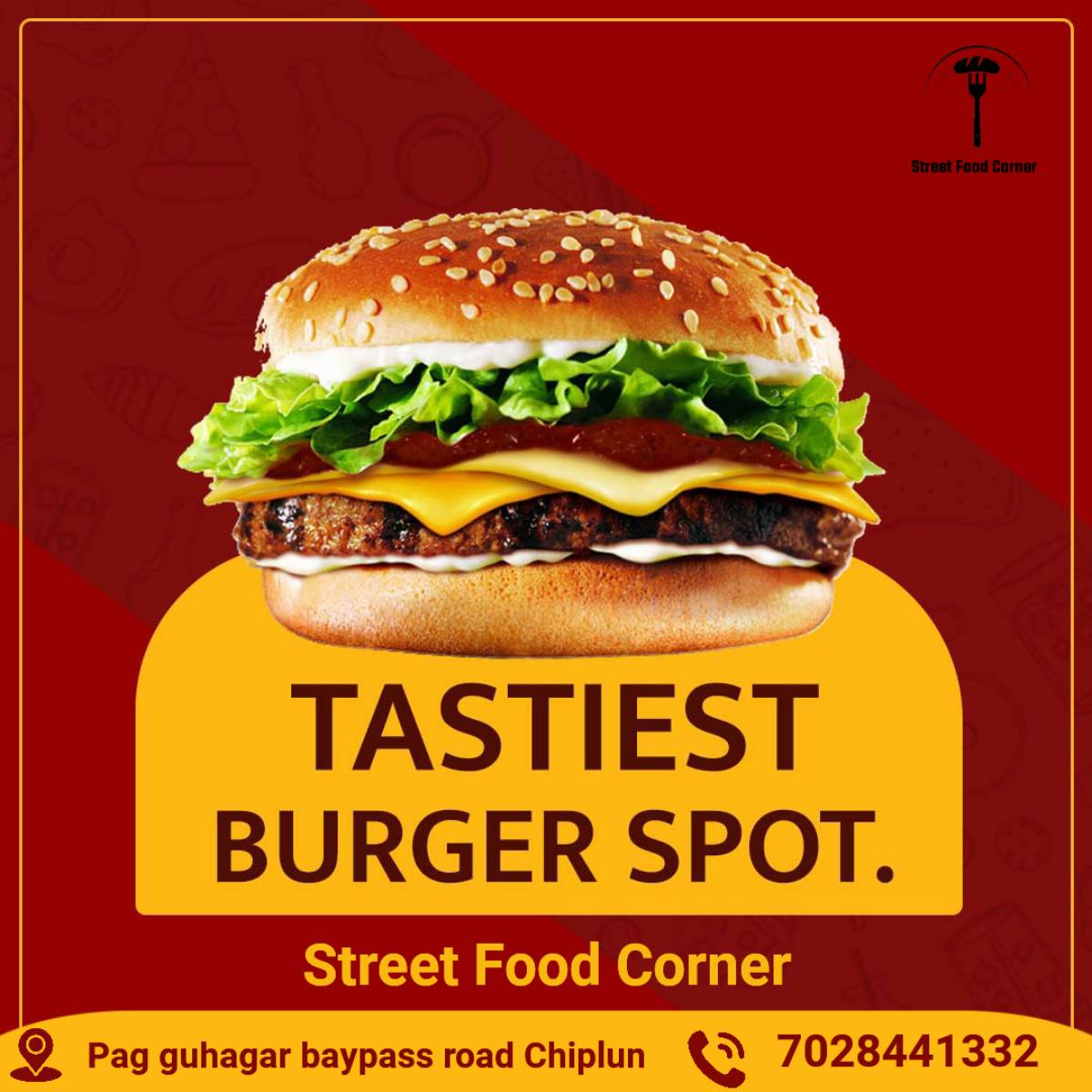 Menu at Street food corner, Chiplun
