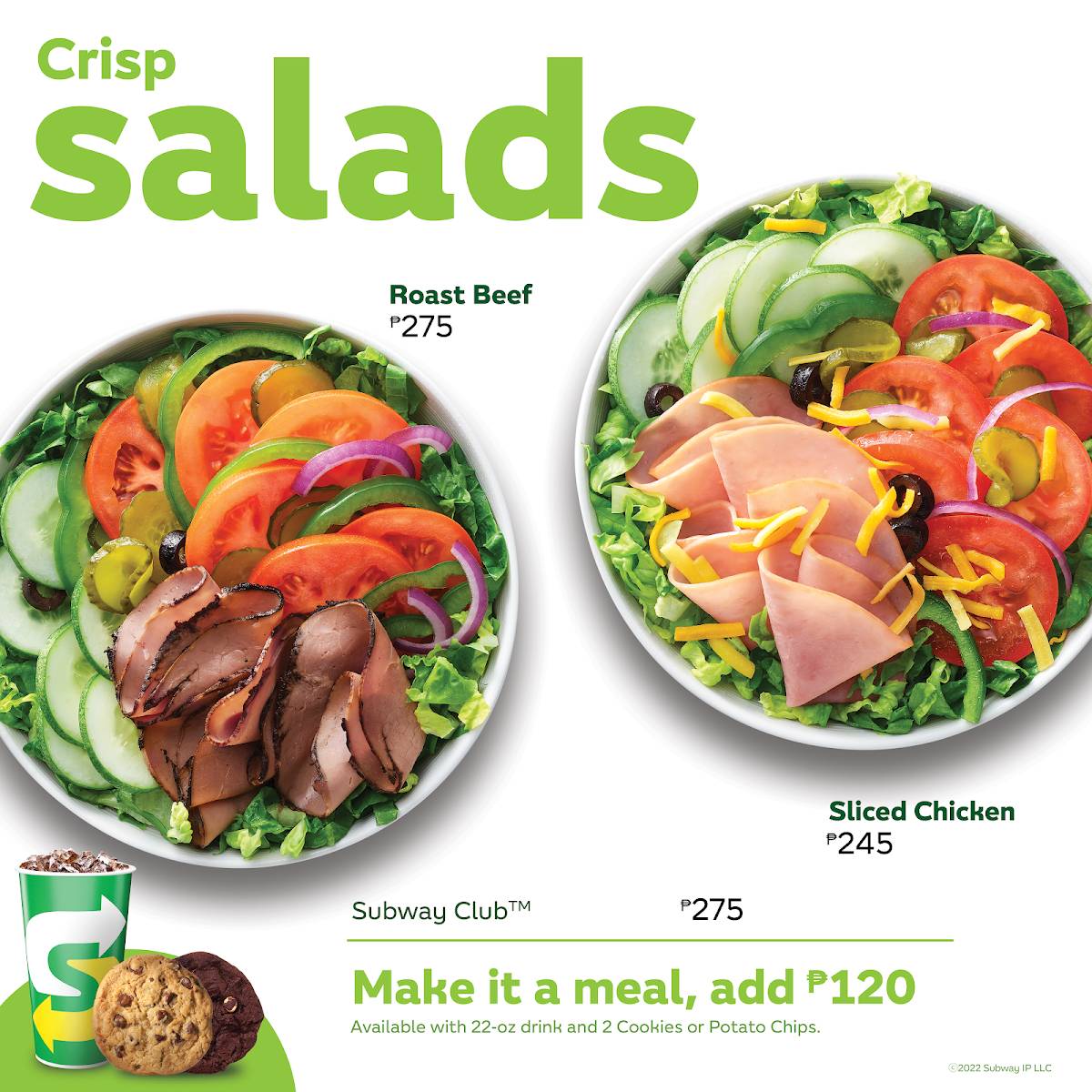 Menu at Subway - ATC fast food, Muntinlupa, ATC Corporate Center